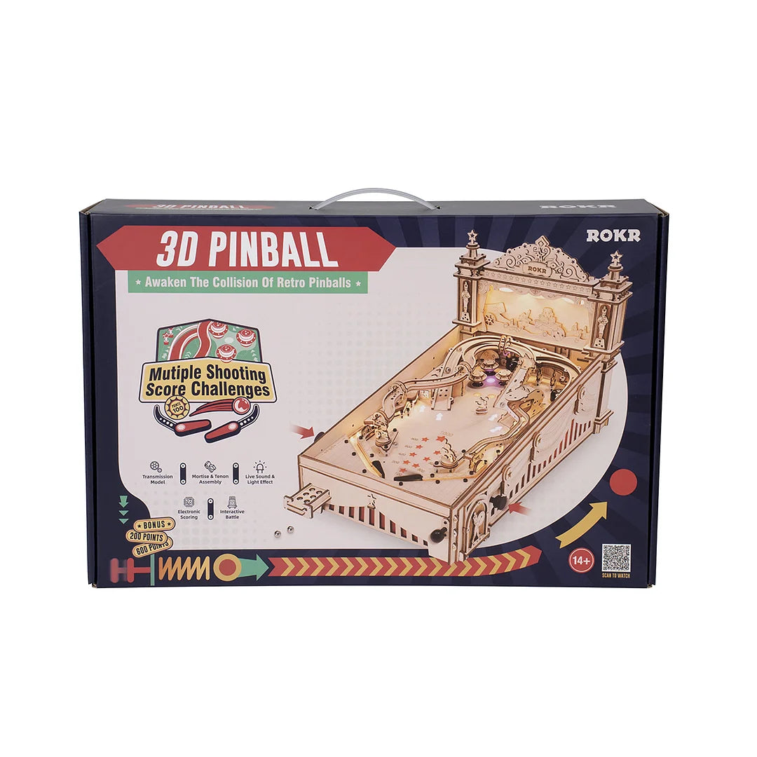 Robotime ROKR 3D Pinball Machine 3D Wooden Puzzle – GoGoKids Toy Shop ...