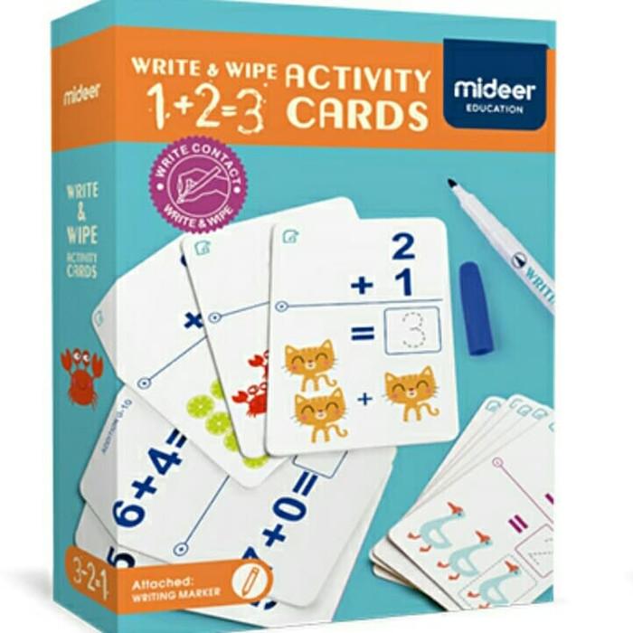 Mideer Write&Wipe Cards-1+2=3 – GoGoKids Toy Shop – Buy Toys | Books ...